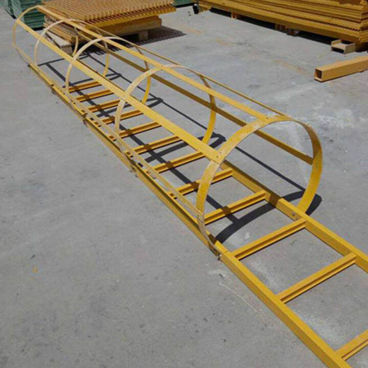 Manufacturers selling FRP ladder with protective cage, safety ladder ...