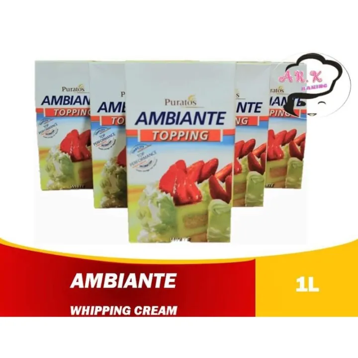 Egroceriess Ambiante Whipping Cream Puratos 1L | Lazada PH