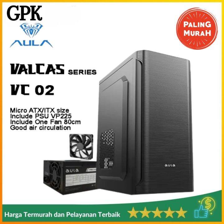 Casing CPU Komputer PC AULA Valcas VC-02Free Power Supply | Lazada ...