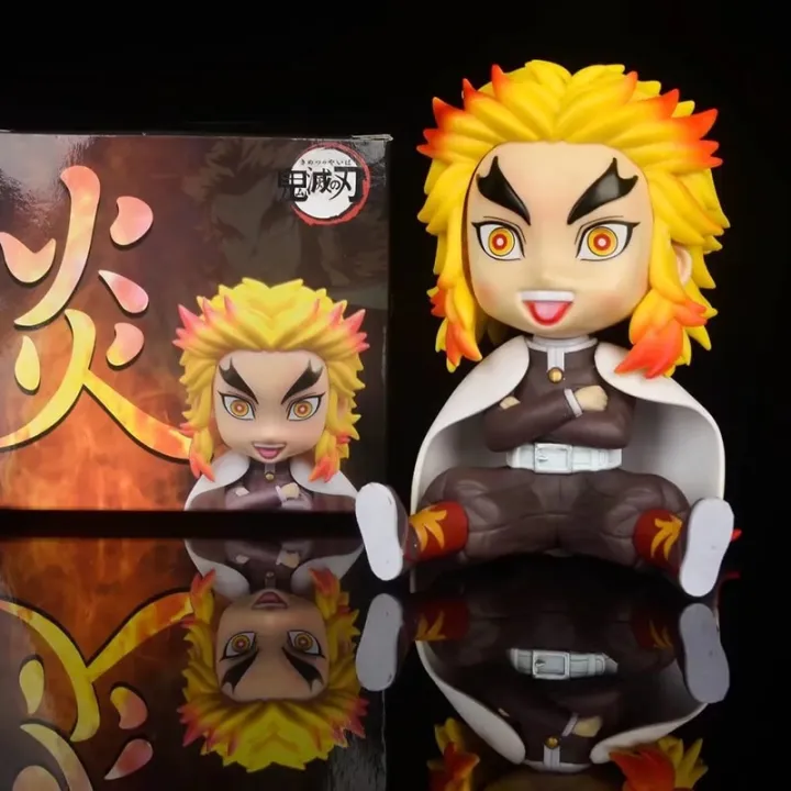 【RISING】 Anime Demon Slayer Figure Rengoku Kyoujurou Q Version Sitting ...