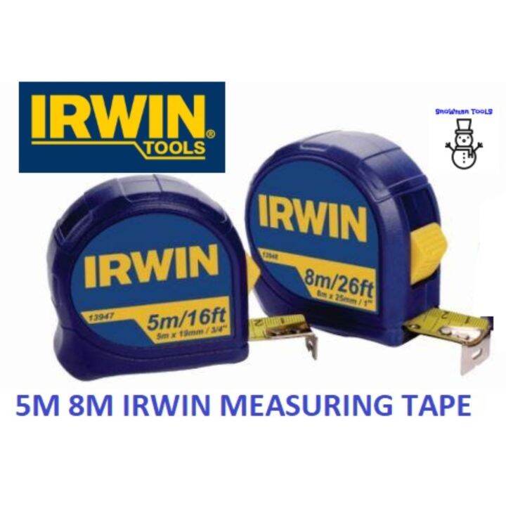 IRWIN 5M 8M MEASURING TAPE BASIC RULER MEASUREMENT MEASURER, 5M 16FEET ...