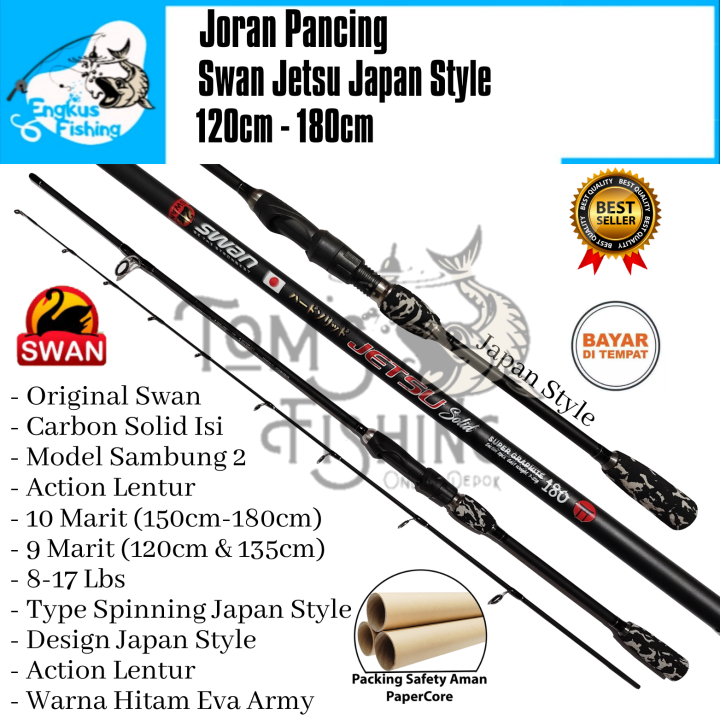 Joran Pancing Swan Jetsu JS 120cm - 180cm / 8-17lbs (10 Marit) Carbon ...