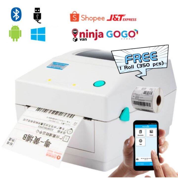 Xprinter 460B Bluetooth/Cellphone USB Thermal Printer Waybill Express ...