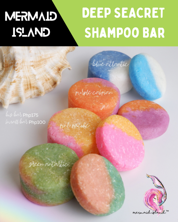 MERMAID ISLAND - DEEP SEACRET Shampoo Bar【WITH FREEBIES】 | Lazada PH