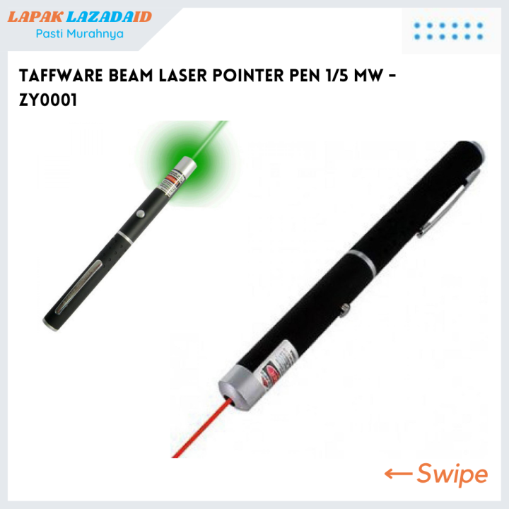 Green Senter Laser Pointer Pen 1/5 mW Jarak Jauh 3.6 Km Saat Gelap ...