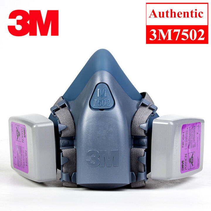 Genuine 3M 7502 + 7093CN Set Half Facepiece Silicone Respirator P100 ...