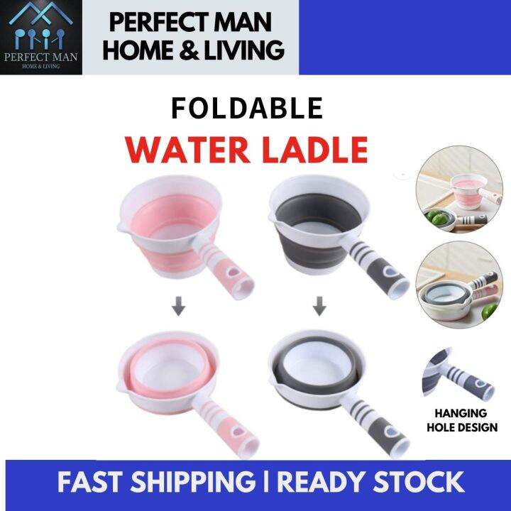 [READY STOCK]Premium Foldable Water Ladle Collapsible Water Scoop ...
