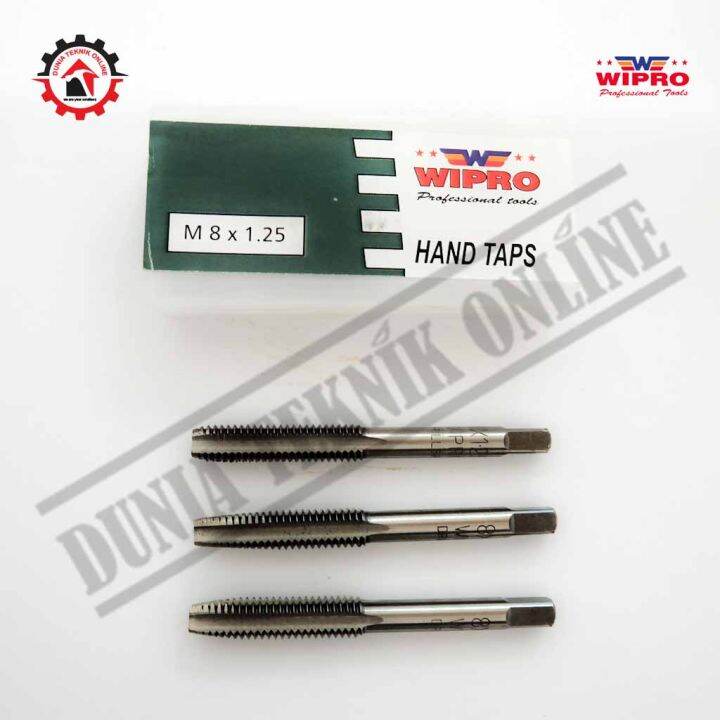 WIPRO Mata Tap M8 x 1.25 - Hand Tap 8 x 1.25 isi 3 Pcs | Lazada Indonesia