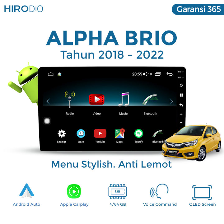 Headunit Android HIRO Alpha OEM Honda Brio - PlugNPlay - HU 2DIN - 2018 - 2022 | Lazada Indonesia