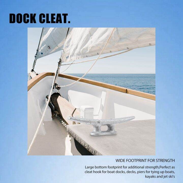6Inch Dock Cleat- Hot Dipped Galvanized Cast Iron Boat Cleats,Rope ...