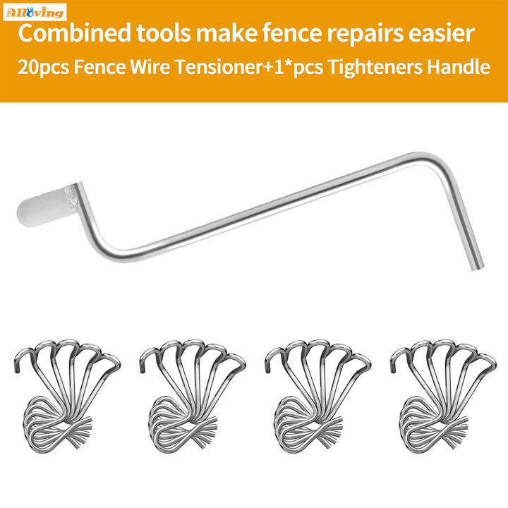 Alloving 20 Pcs Barbed Wire Tensioner Long Lasting Easy to Use Reusable ...
