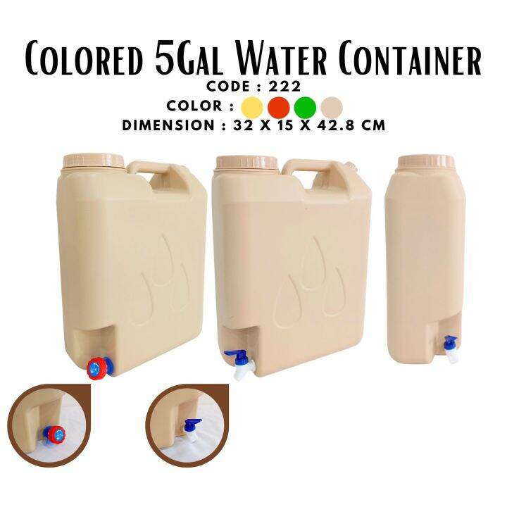 [ON HAND] 222 COLORED 5GAL WATER CONTAINER/WATER CONTAINER/PLASTIC ...