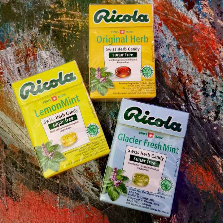 Ricola 27.5 gr Swiss Herb Hard Candy Permen Herbal Sugar Free Bebas Gula Throat Lozenges ...