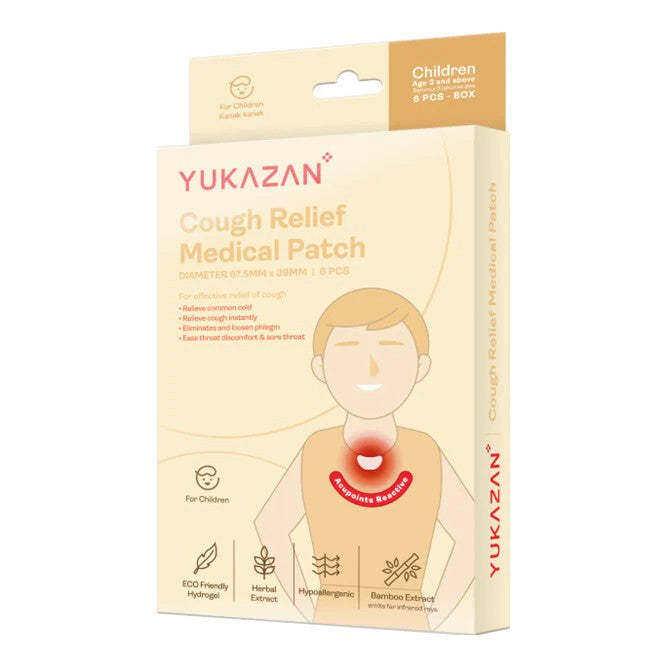 [Exp: Jul 2026] YUKAZAN COUGH RELIEF MEDICAL PATCH CHILD 6 PIECES | Lazada