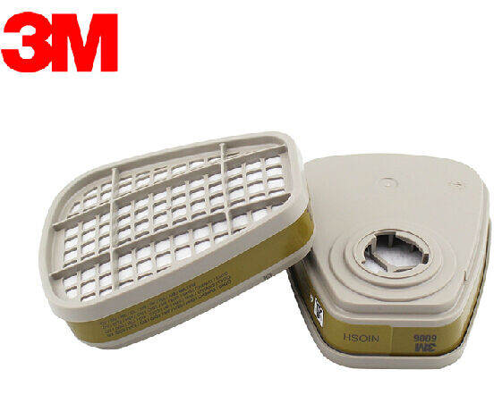 3M 6006 (1แพค/2ชิ้น) ตลับกรองคู่ ป้องกันสารตัวทำละลาย กรดแก๊ส แอมโมเนีย ...