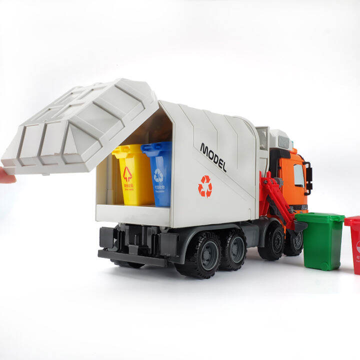 Large garbage truck, engineering vehicle, toy inertial sanitation ...