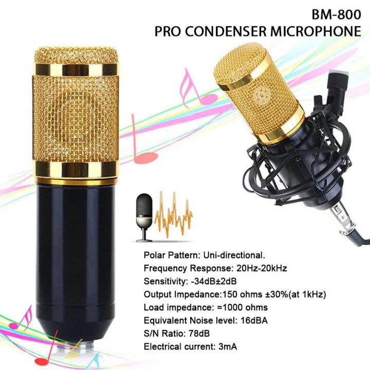 Professional Condenser Microphone Studio Recording Kit Condenser ...