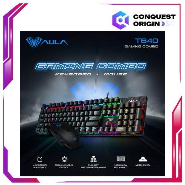 AULA T640 Wired Gaming Mechanical Keyboard and Mouse Combo | Lazada PH AULA T640 Wired Gaming Mechanical Keyboard and Mouse Combo | Lazada PH