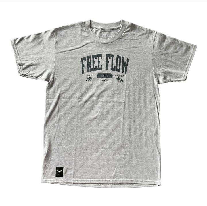 Free Flow Clothing Fitness Tops Gray T-shirt Athletic | Lazada PH