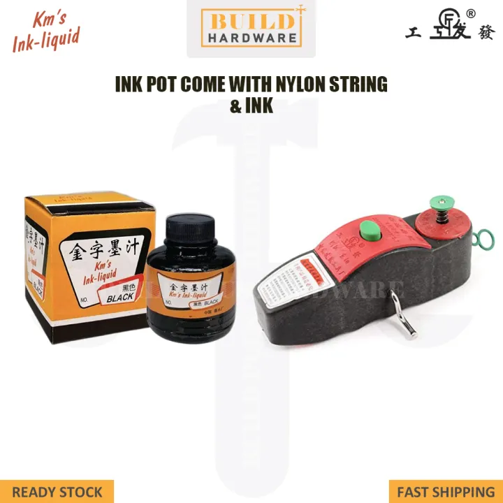 Ink Pot Nylon String + Km's Ink-Liquid Benang Bekas Tali Ukur Kerja ...