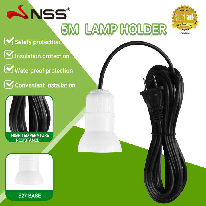 NSS E27 Lamp Bulb Holder Cord Extension LED Light Bulb Edison Screw ...