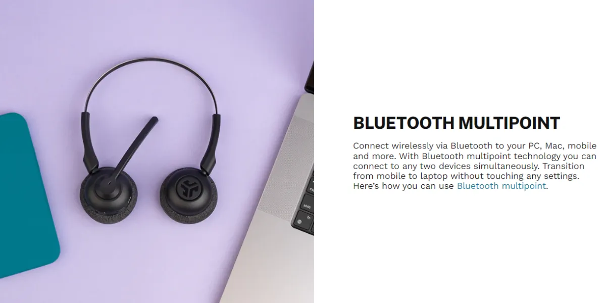 JLab Go Work Pop Wireless Headphones - Rack85