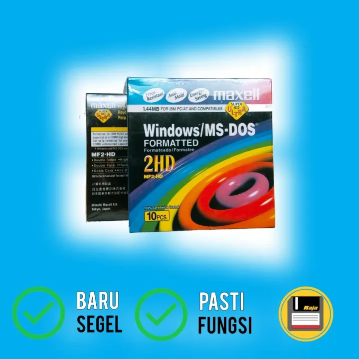 Disket Maxell MF 2HD Floppy Disk Diskettes Windows/MS-DOS | Lazada ...