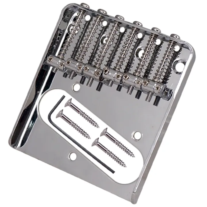 6 Saddle Bridge String Behind the Bottom for Telecaster Electric Guitar ...
