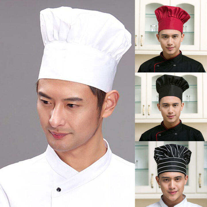ZHUAN Men Women Cooking Kitchen Working Cap Adjustable Chef Hat Uniform ...