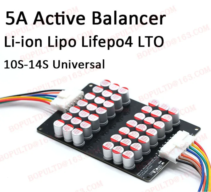 10S-14S 5.5A Active Equalizer Balancer Li-ion Lifepo4 LTO Lithium Battery BMS Energy transfer ...