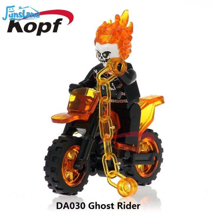 FunsLane Ghost Rider Minifigures มาร์เวลซูเปอร์ฮีโร่บล็อกตัวต่อ Kids ...