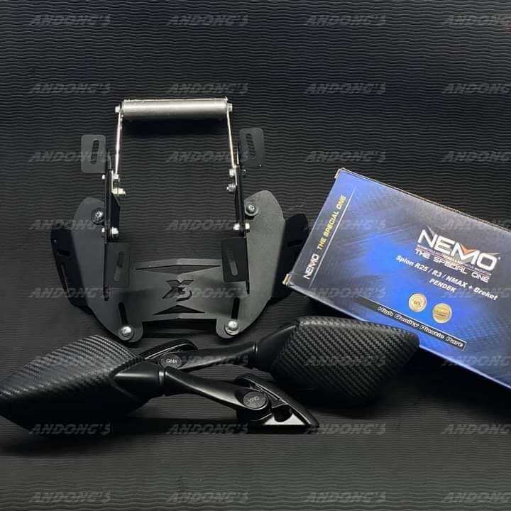 X3 BRACKET & SIDE MIRROR SET (NEMO) PLUS CELL PHONE BRACKET FOR ...