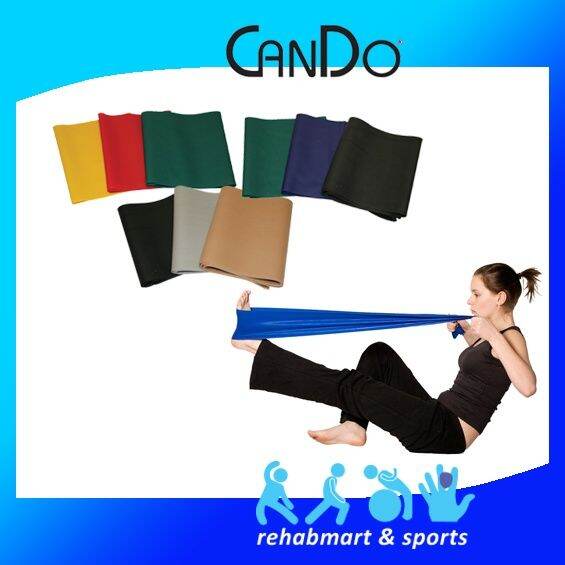 Cando Exercise Band Latex Free Low Powder Pep Resistance I Easy ...