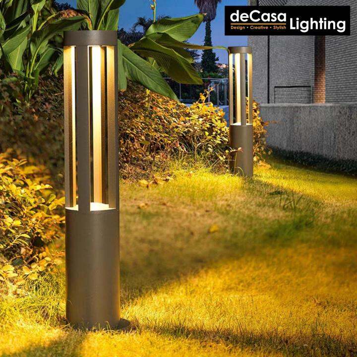Decasa Lightng Modern Outdoor Bollard Lights House lightings Garden Walk Way Bollard lamp ...
