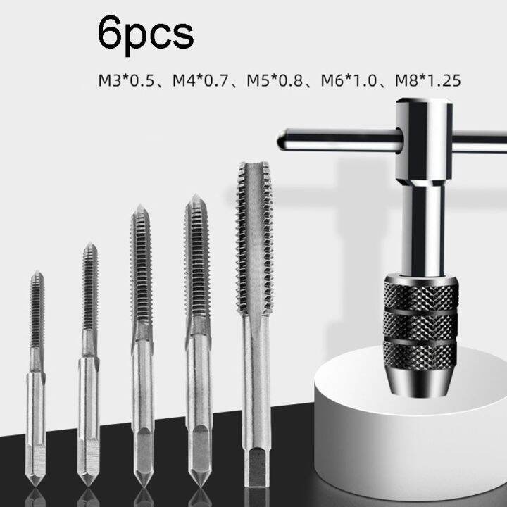 Drill Set Tap Wrench Screwdriver Single Tap Holder T-Handle Tap Die M3 ...