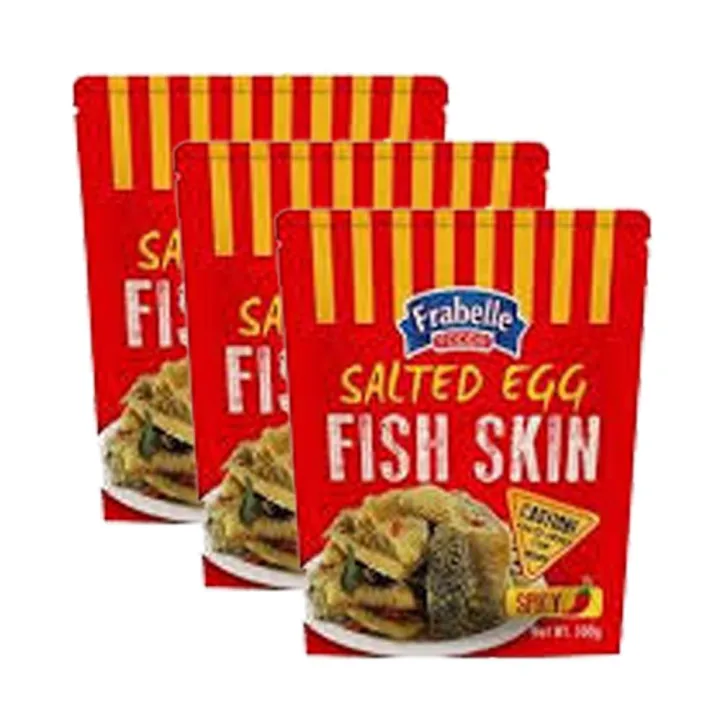 Frabelle Foods Salted Egg Fish Skin Spicy 3 Pack (100g per Pack ...
