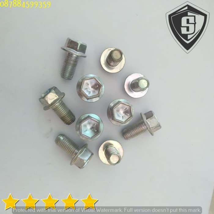 10 paket M10x20 Flange Bolt (Baut Topi) High grade | Lazada Indonesia