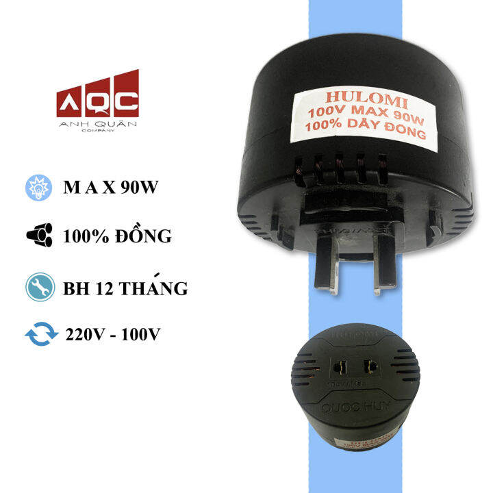 Bộ Đổi Nguồn 220v Sang 110v 100V Công Suất (70w - 90W) Dây Đồng Cao Cấp Chuyển Điện 220v - 100v ...