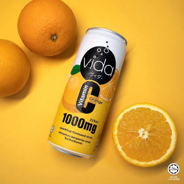 Vida Vitamin C Orange Sparkling Flavoured Drink 325ML | Lazada