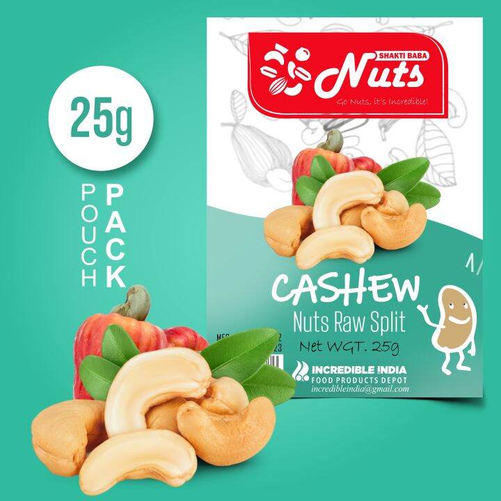 Shakti Baba Nuts-Cashew Nuts Raw Split 25g | Lazada PH