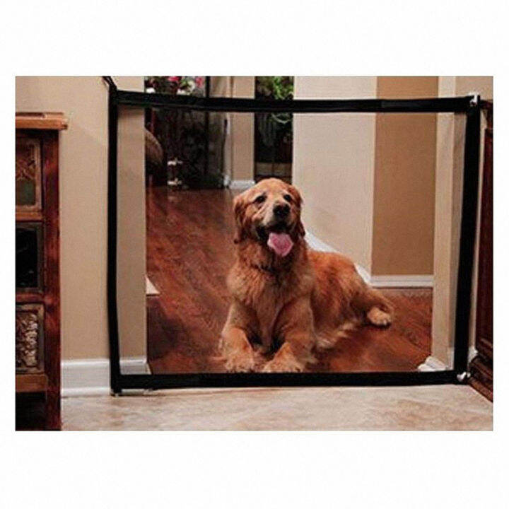 Dog Fences Dog Gate Mesh Barrier Folding Safe Guard Indoor Outdoor ...