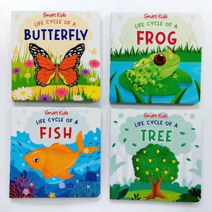 Smart Kids Science Board Book - Life Cycle of Fish Frog Tree Butterfly ...
