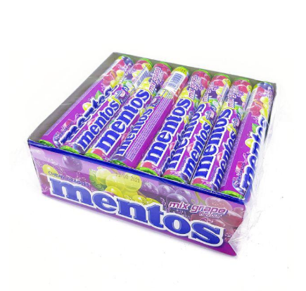 Mentos Chewy Rolls (24 x 37g) - Mix Grape | Lazada