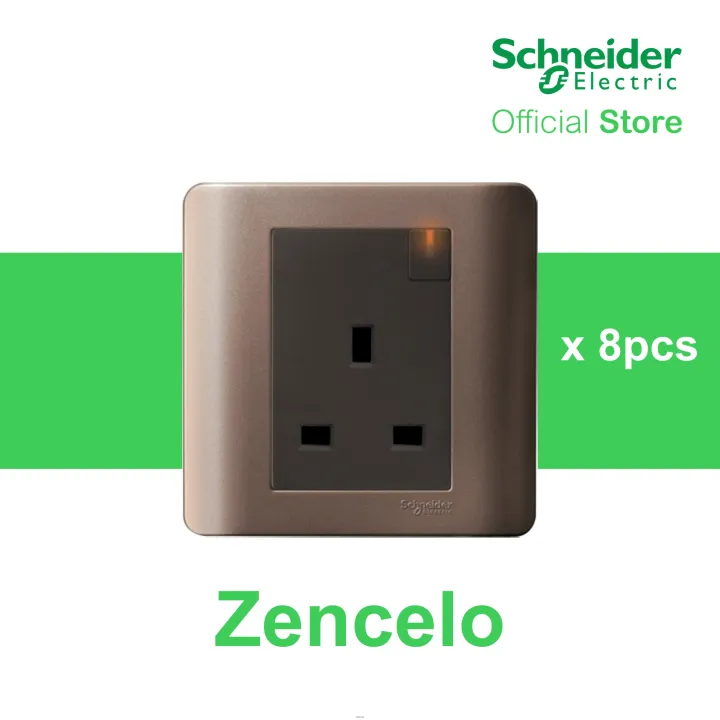 Schneider Electric 1 Box (8pcs) - Schneider Zencelo 13A 1 Gang Switched ...