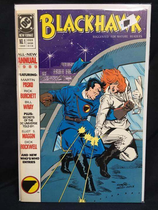 BlackHawk Annual 1 BY DC Comic Book Printed 1989 Comic BOOK Cartoons Art Super Heroes Collection ...