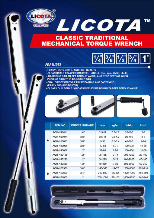 LICOTA TORQUE WRENCH | Lazada