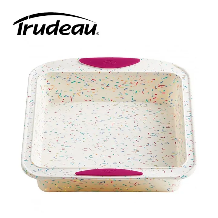 Trudeau Structure Silicone White Confetti Square Cake Pan | Lazada PH