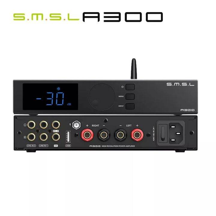 SMSL A300 Power Amplifier BTL Mode Bluetooth5.0 Remote Control Digital ...