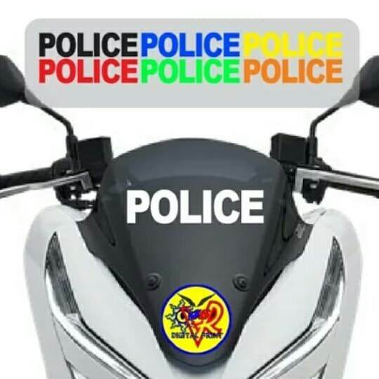 STIKER Motor Police Keren Cutting Sticker motor Pcx Nmax Police ...