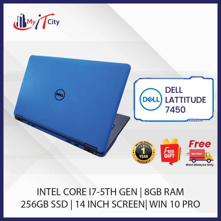 (RECON) Dell Latitude E7450 Ultrabook - Intel i7 (5th Gen) / 8GB RAM / 256GB SSD / Win 10 / 14 ...